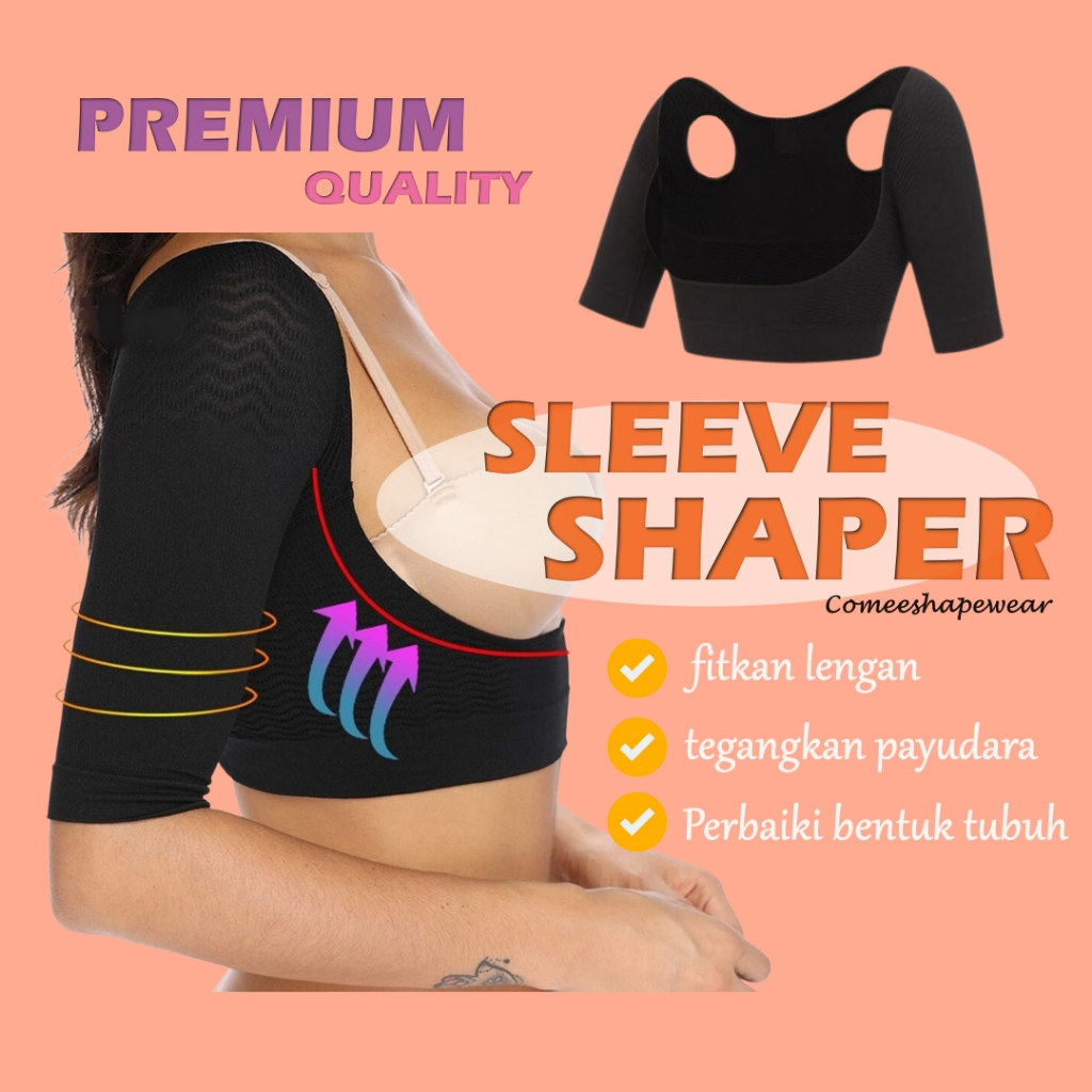 PREMIUM ARM SHAPER Compression Back Shoulder Correctors Shapewear ...