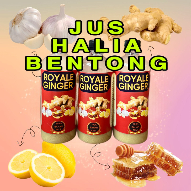 JUS HALIA BENTONG ROYALE GINGER (HALIA BENTONG, BWG PUTIH, MADU, LEMON ...