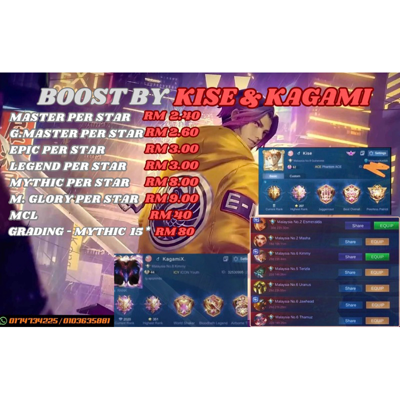 MLBB BOOSTING SERVICE/JOKI ML /BOOSTING ML RANK/BOOSTING CHEAP/BOOST ...