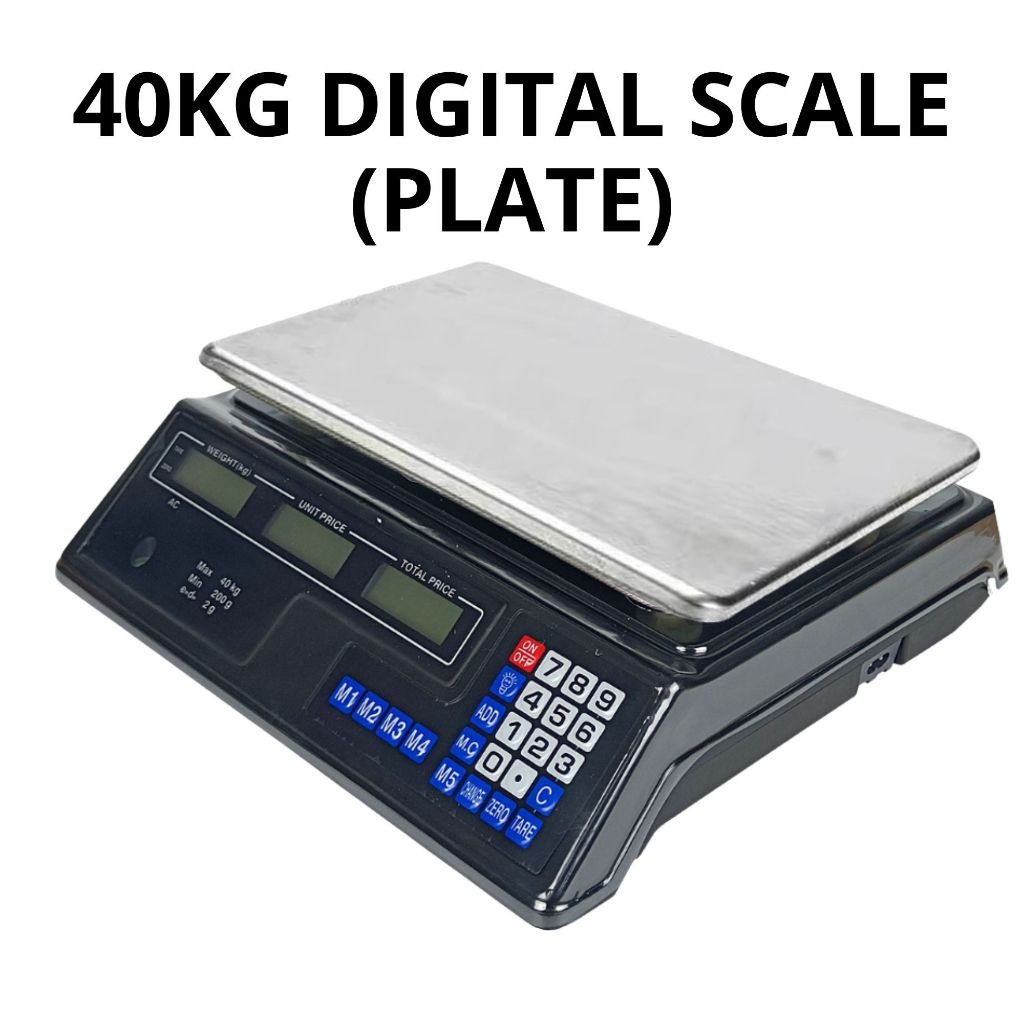 40kg Black Digital Weight Scale Food Weighing Scale Penimbang Digital ...