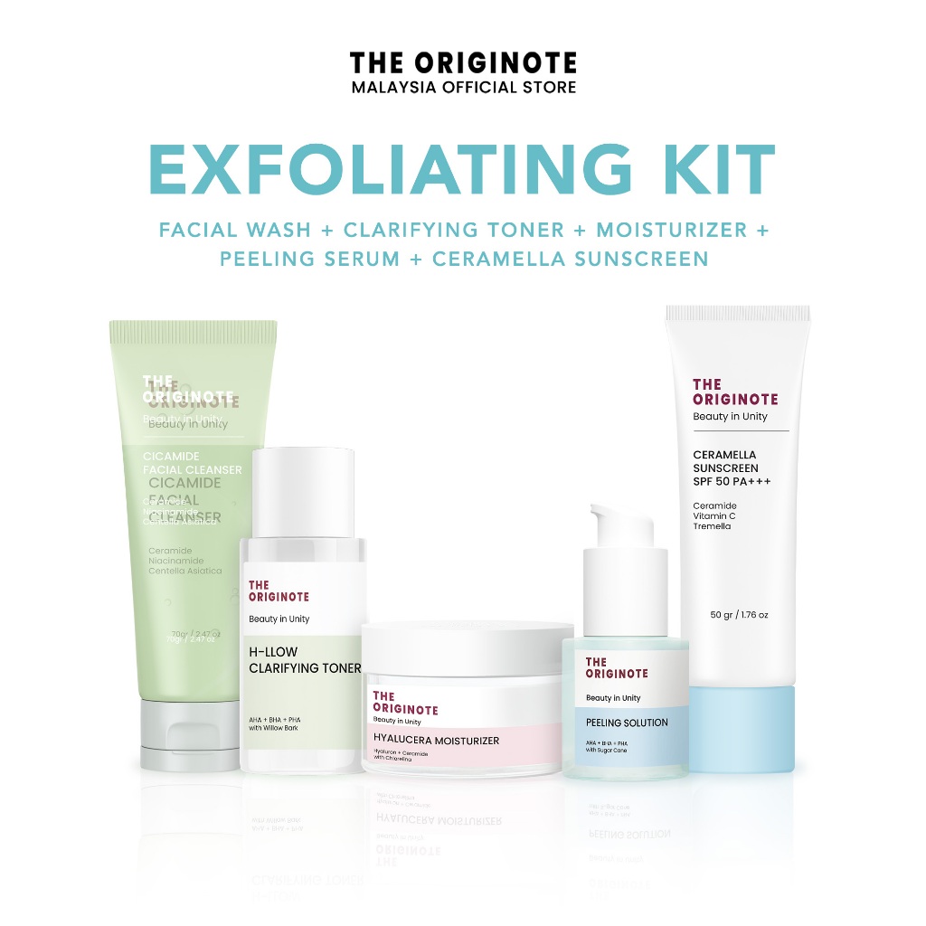 SPECIAL BUNDLE 5in1 The Originote Skincare Package Face Wash Cleanser ...