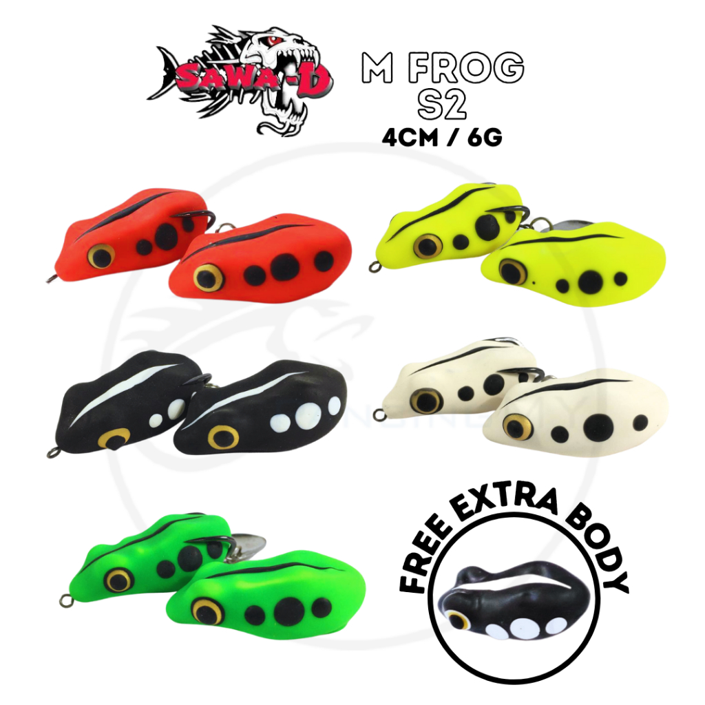 Sawa-D M Frog Model S2 4cm 6g Soft Frog Lure Baits Made in Thailand ...
