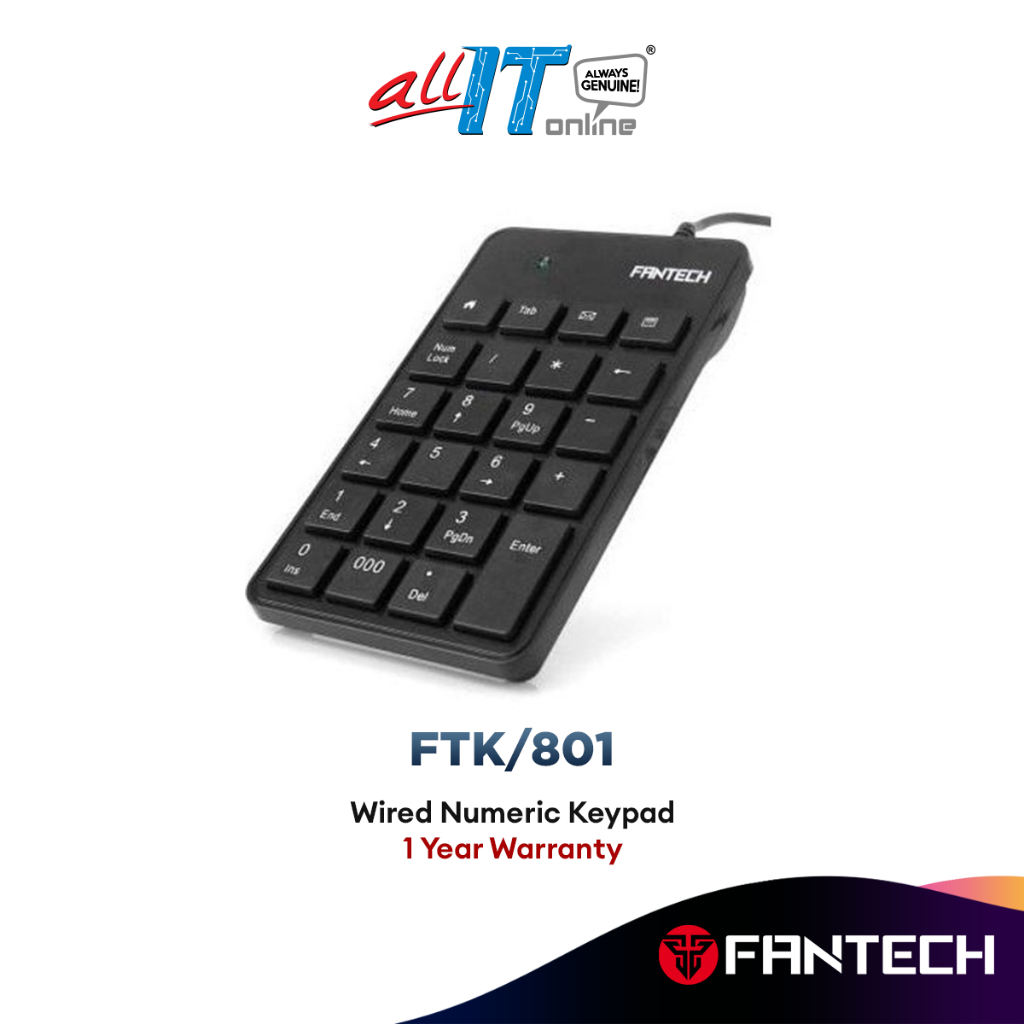 Fantech FTK/801 USB Wired Numeric Keypad | Shopee Malaysia