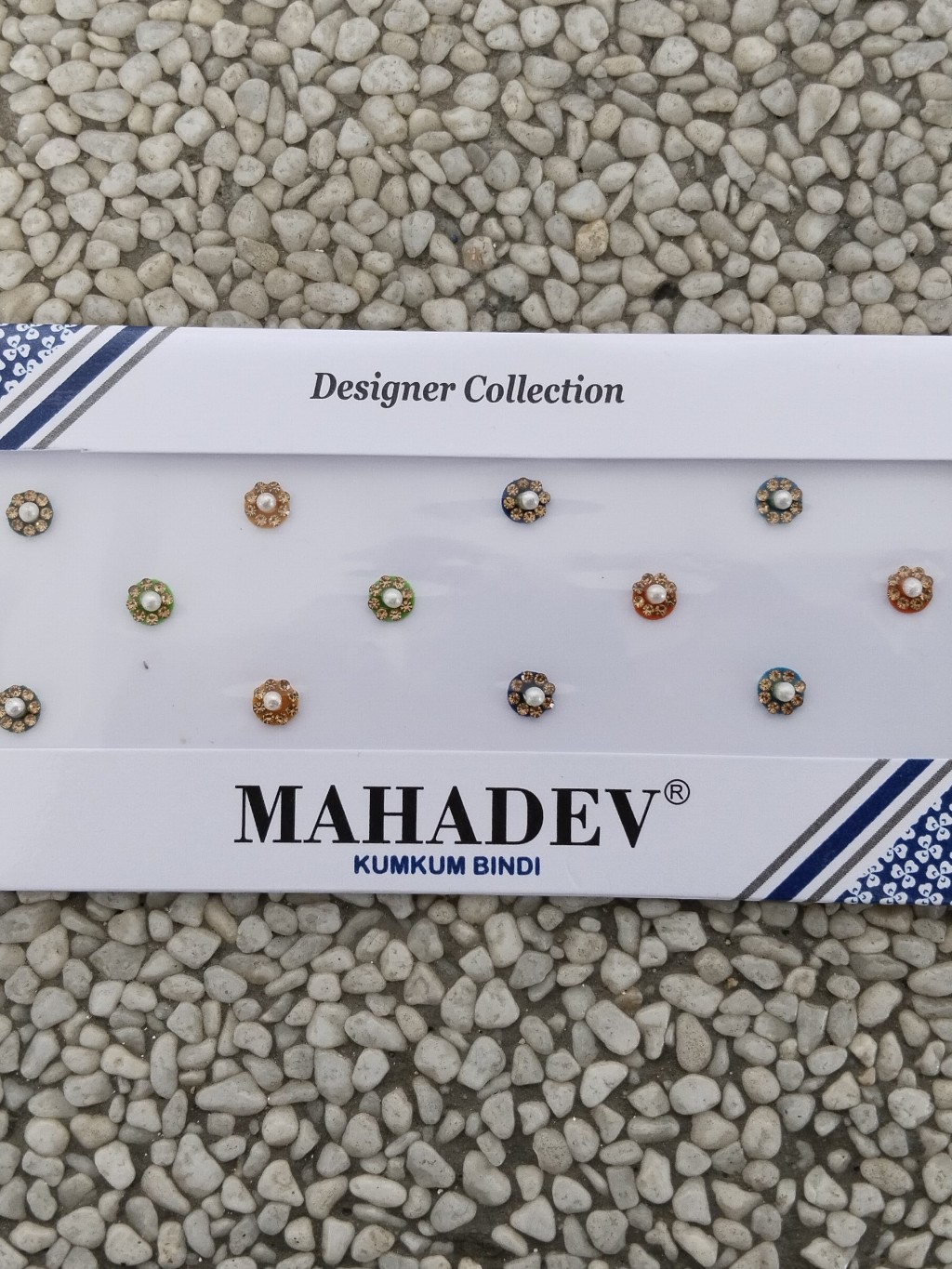 Fancy Gold Stone Pearl Design Indian Sticker Pottu Forehead Bindi Potu ...
