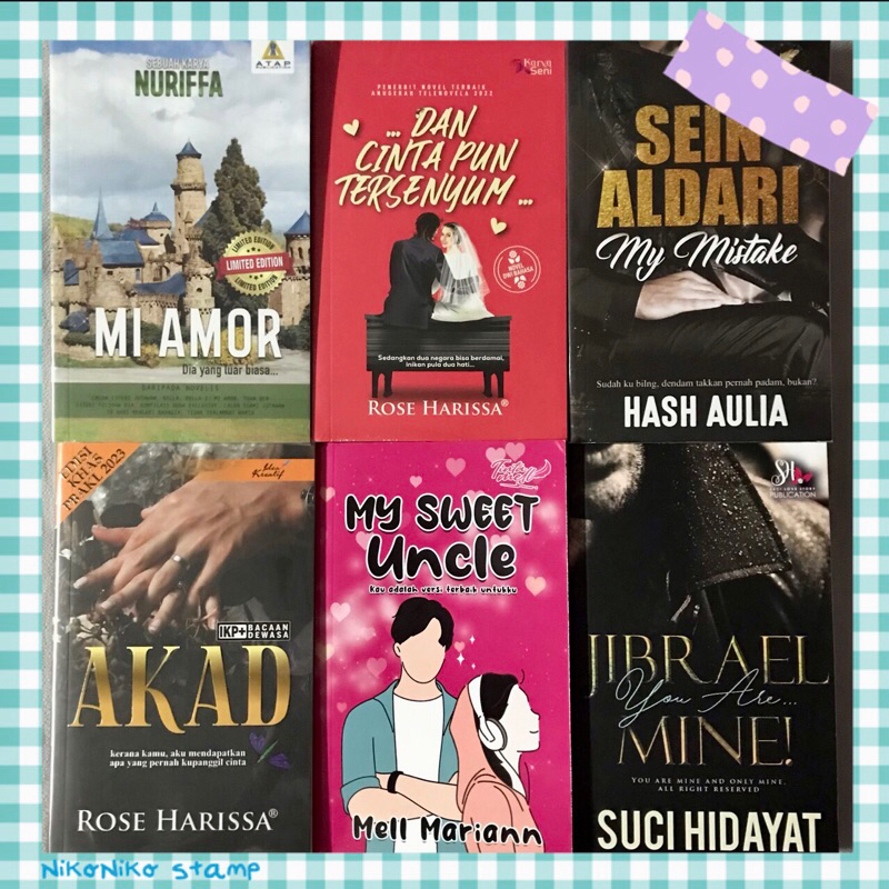 NOVEL MELAYU PRE💖 MELL MARIANN HASH AULIA ROSE HARISSA AKAD NURIFFA MI AMOR SUCI HIDAYAT JIBRAEL ...