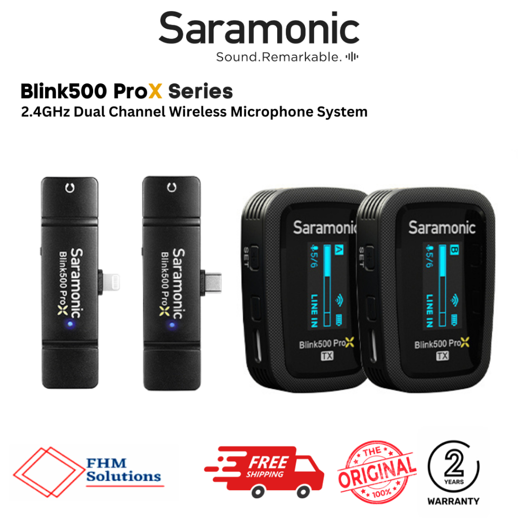 Saramonic Blink 500 ProX Series B1/B2/B3/B4/B5/B6 Dual Channel 2.4GHz ...
