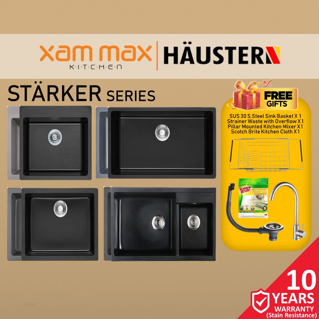 HAUSTERN STARKER SERIES SUS 304 Stainlees Steel Undermount Kitchen Sink ...