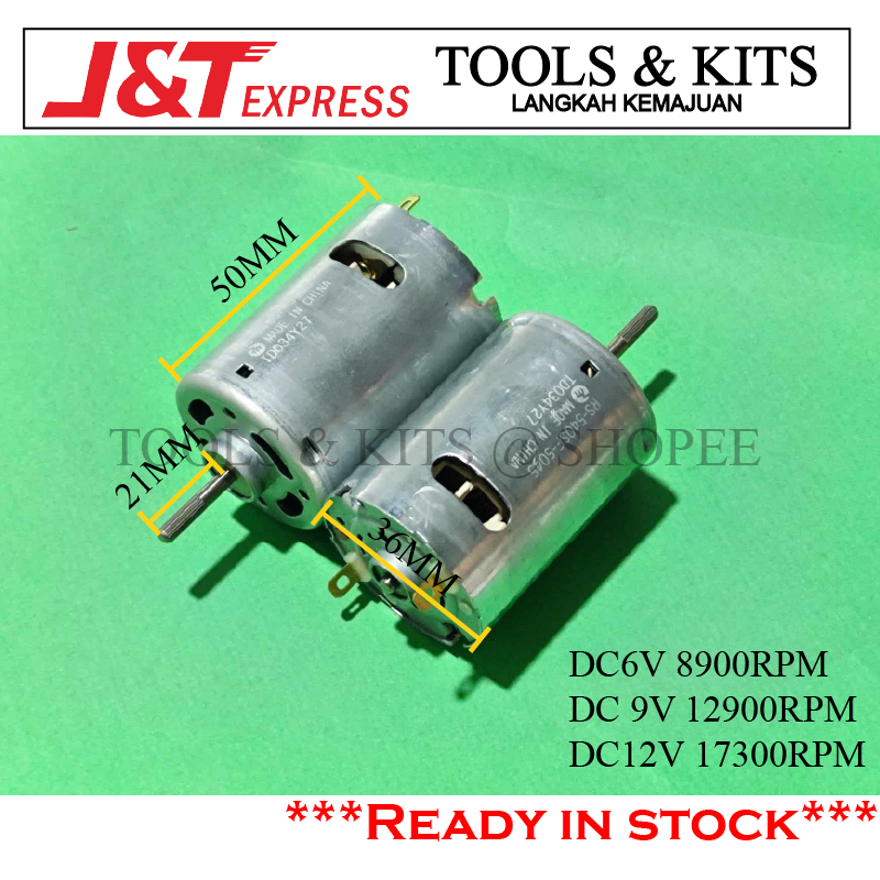 DC 6V~12V Motor RS-540 High Speed DC Brush Motor with Stripe Shaft for ...