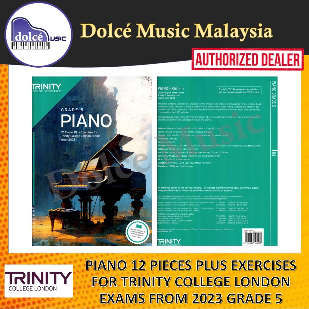 Trinity - Piano 12 Pieces Plus Exercises for Trinity College London ...