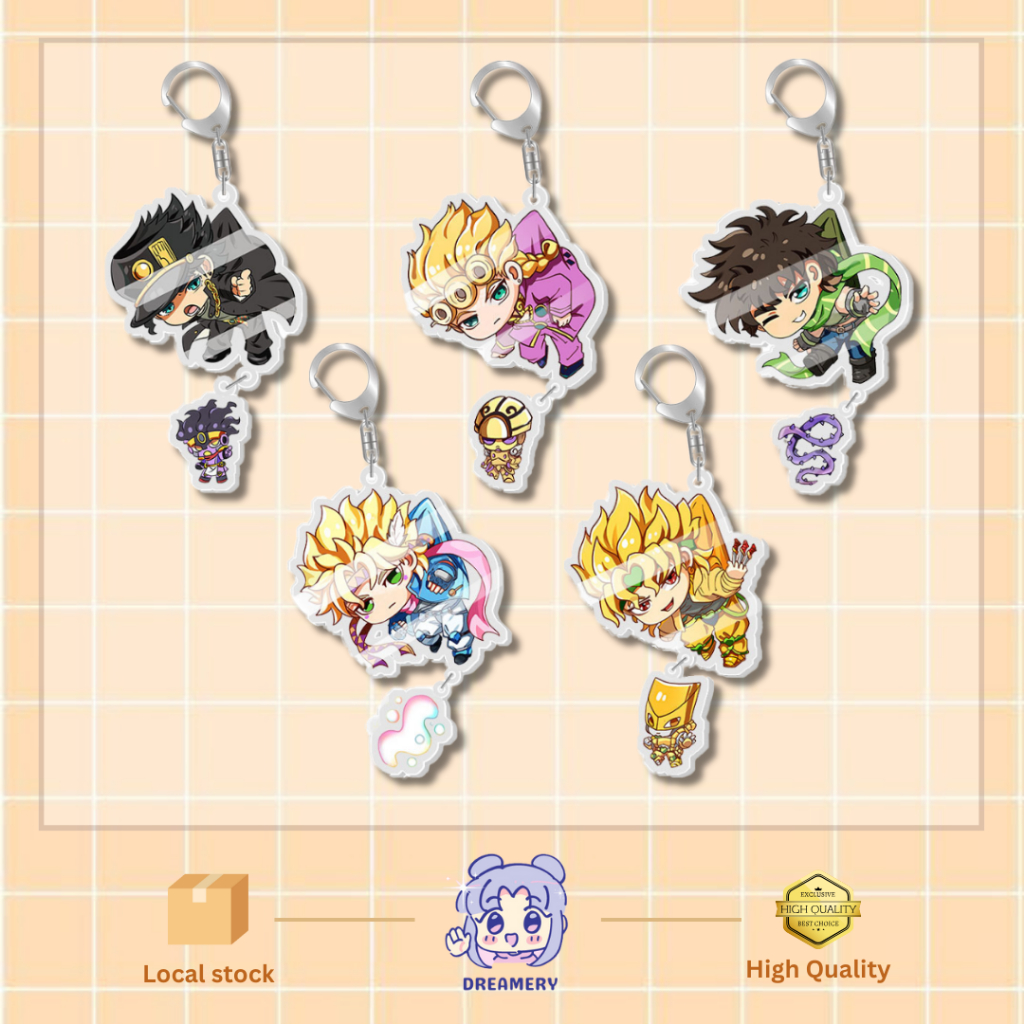 JoJo's Bizarre Adventure Acrylic Keychain Merchandise Pendant Souvenir ...