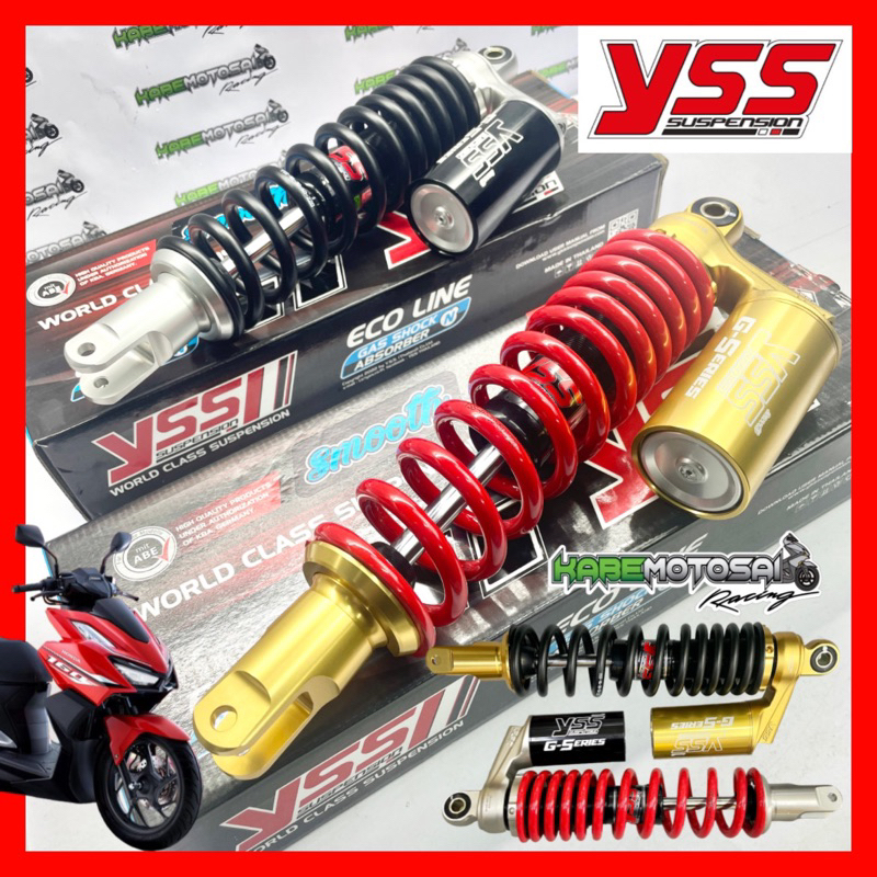 🏁 YSS G-SERIES SINGLE ABSORBER VARIO 160 340mm 🏁 ORIGINAL YSS ADJUSTABLE GAS SHOCK ABSORBER ...
