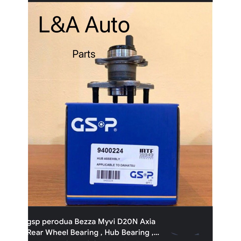 GSP Bearing Tayar belakang Axia Bezza Myvi G3 D20N 9400224 | Shopee ...