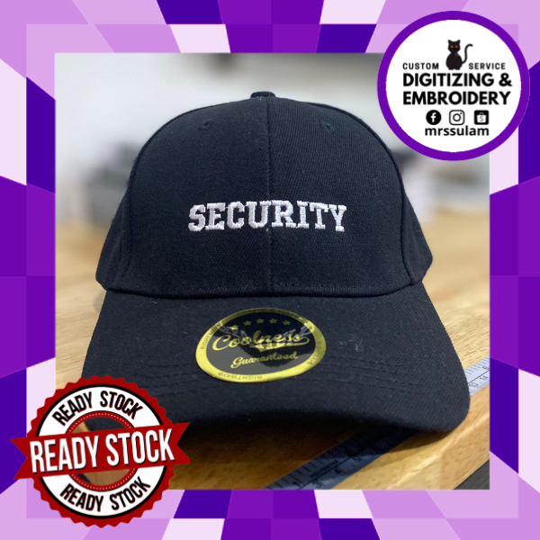 Security Guard Caps Caps Embriodery Topi Pengawal Keselamatan | Shopee ...