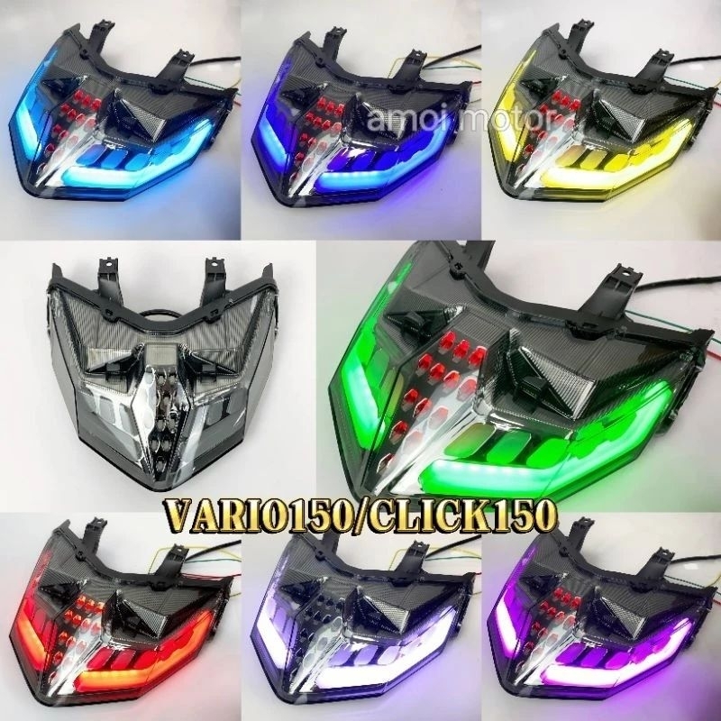 VARIO150 CLICK150 VARIO160 TAIL LAMP Led With Running Mode RGB Tail ...