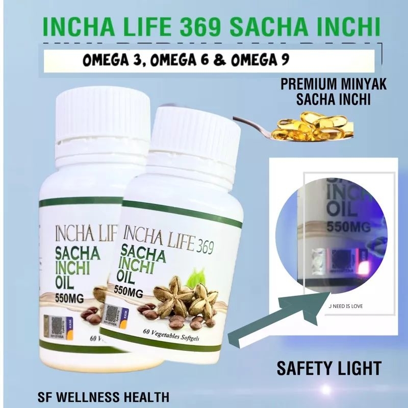 Incha Life 369 Sacha Inchi Oil Omega 369 + Vitamin A & E (Gred AAA ...