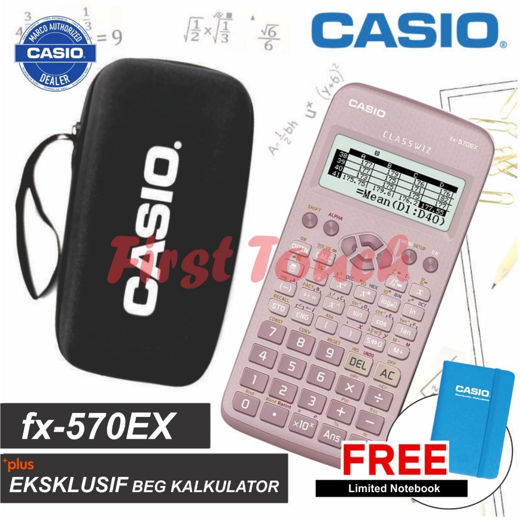 CASIO Scientific Calculator FX-570EX Classwiz Black Pink Blue Limited ...