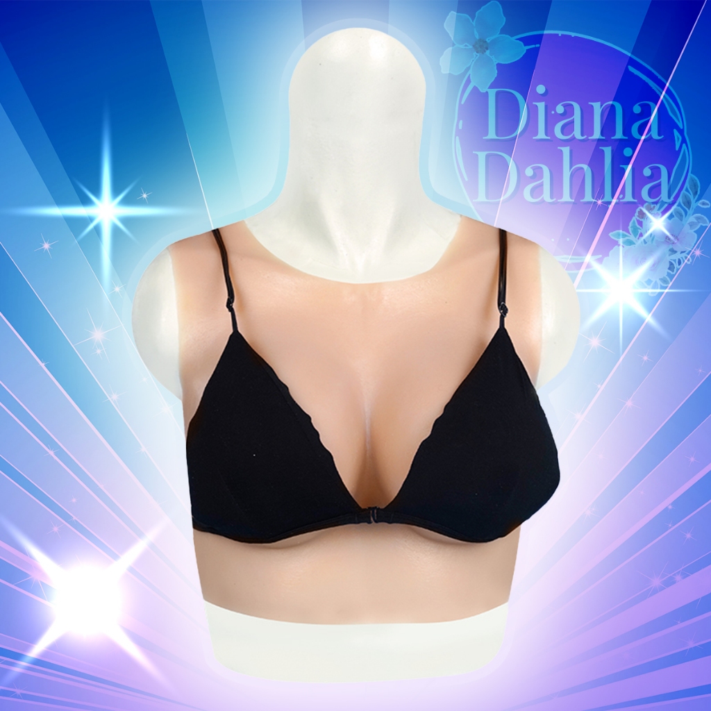lady silicone breast wear round neck enhance padding | Shopee Malaysia