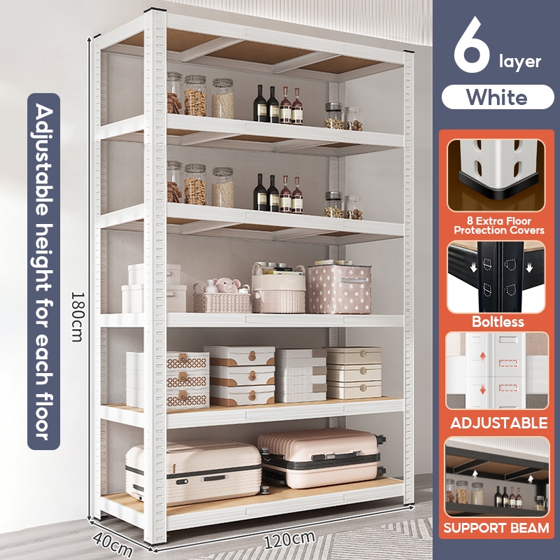 AH 🔥 5 Tier RACK Boltless Rack Home Storage Warehouse Store Room Office ...