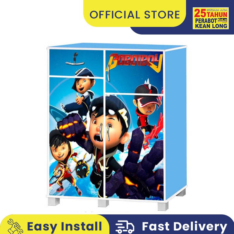 KLSB 3 Door and 1 Drawer Cartoon Cabinet/ Almari Kartun Baju Budak/Kids ...