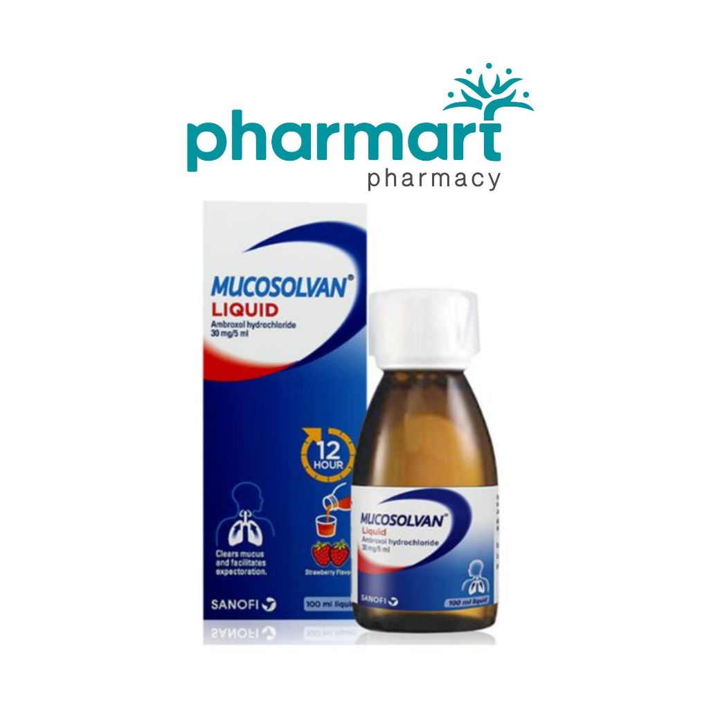 Mucosolvan Liquid 100ml Cough Relief Batuk Kahak Stawberry Flavour exp ...