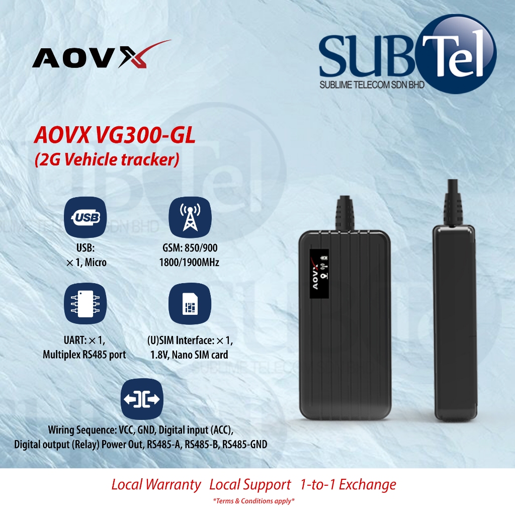 SALE AOVX VG300-GL 2G Vehicle GPS tracker with GNSS Bluetooth | Shopee ...