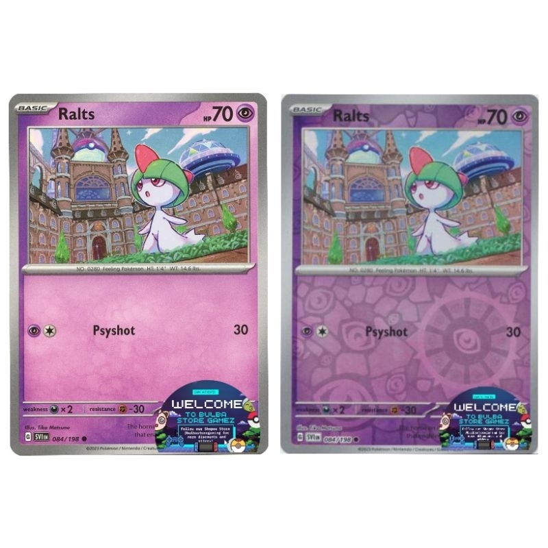 Normal Art Ralts 084/198 SV01 NA / Reverse Holo RH Base Set Pokemon TCG Card Game Scarlet and ...