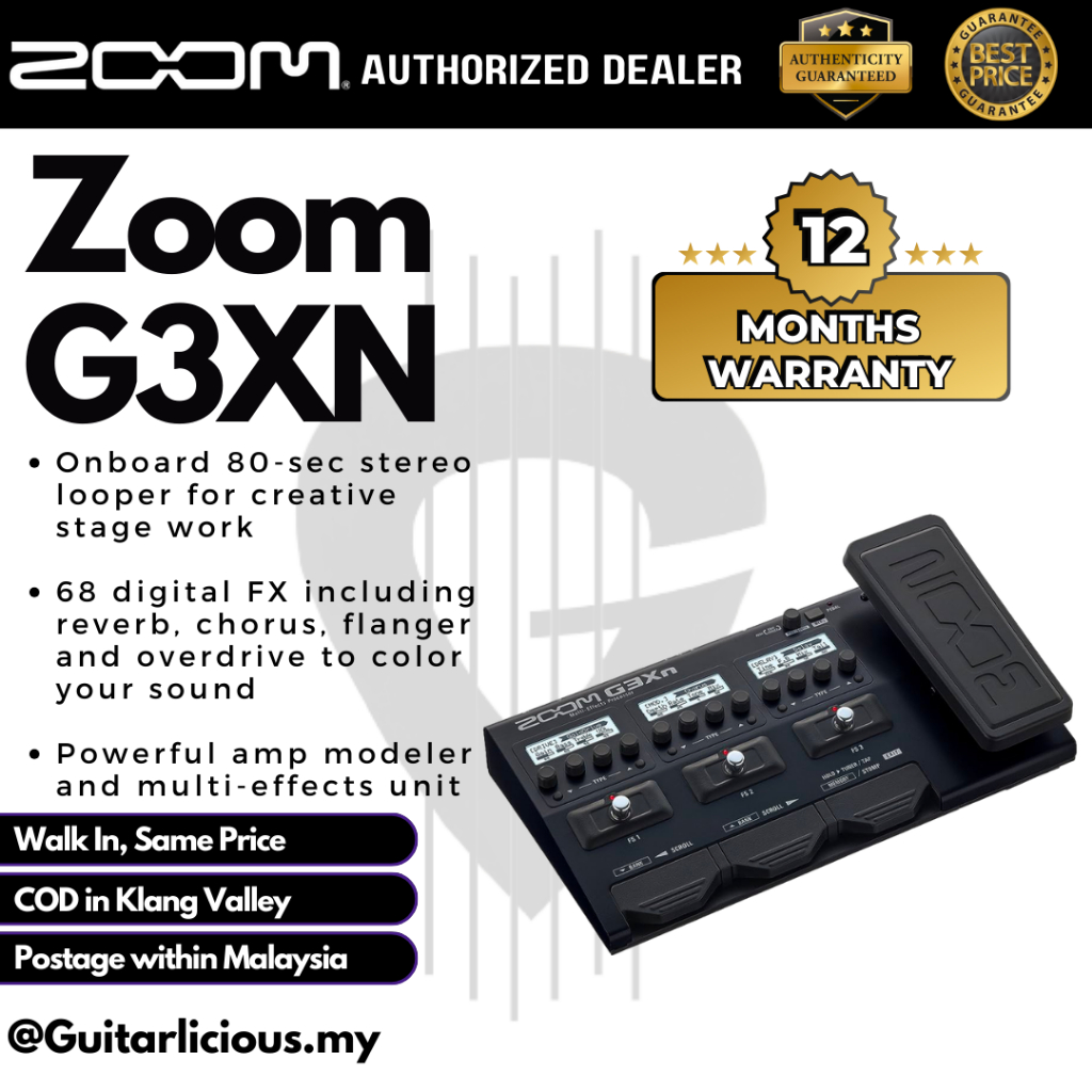 ZOOM G3XN Multi-Effects Processor ( G-3xn / G 3xn / G3N / G3 ) | Shopee Malaysia