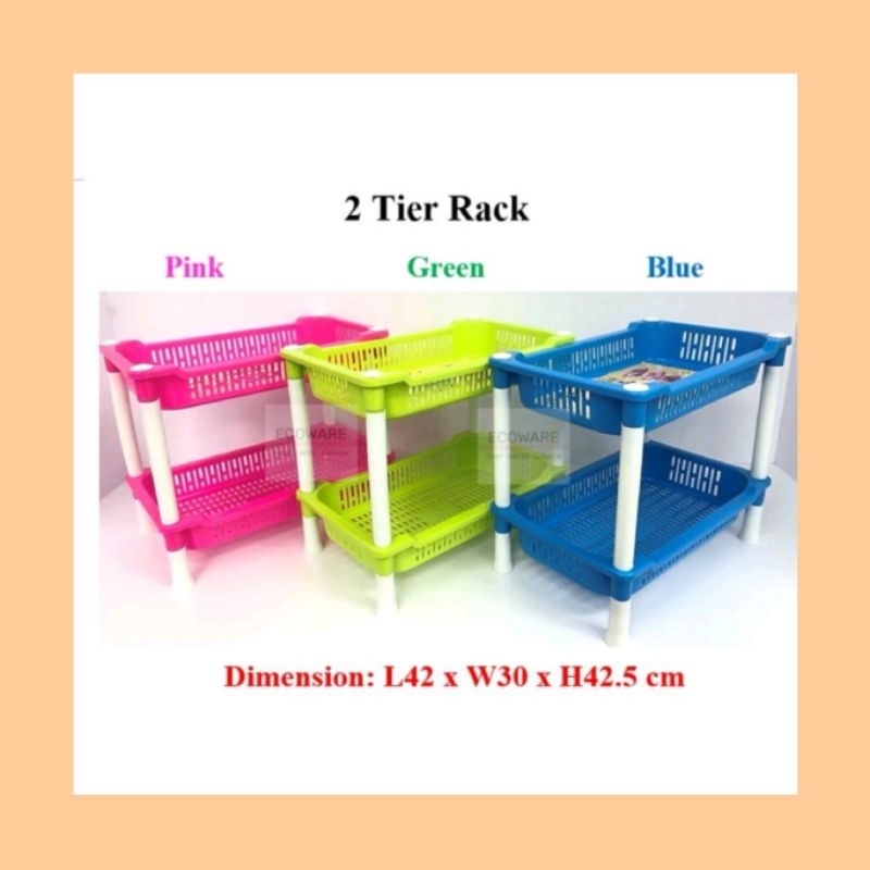 [Ready Stock] HICOOK Activeware 2 Tier Multipurpose Rack Rak Barang ...