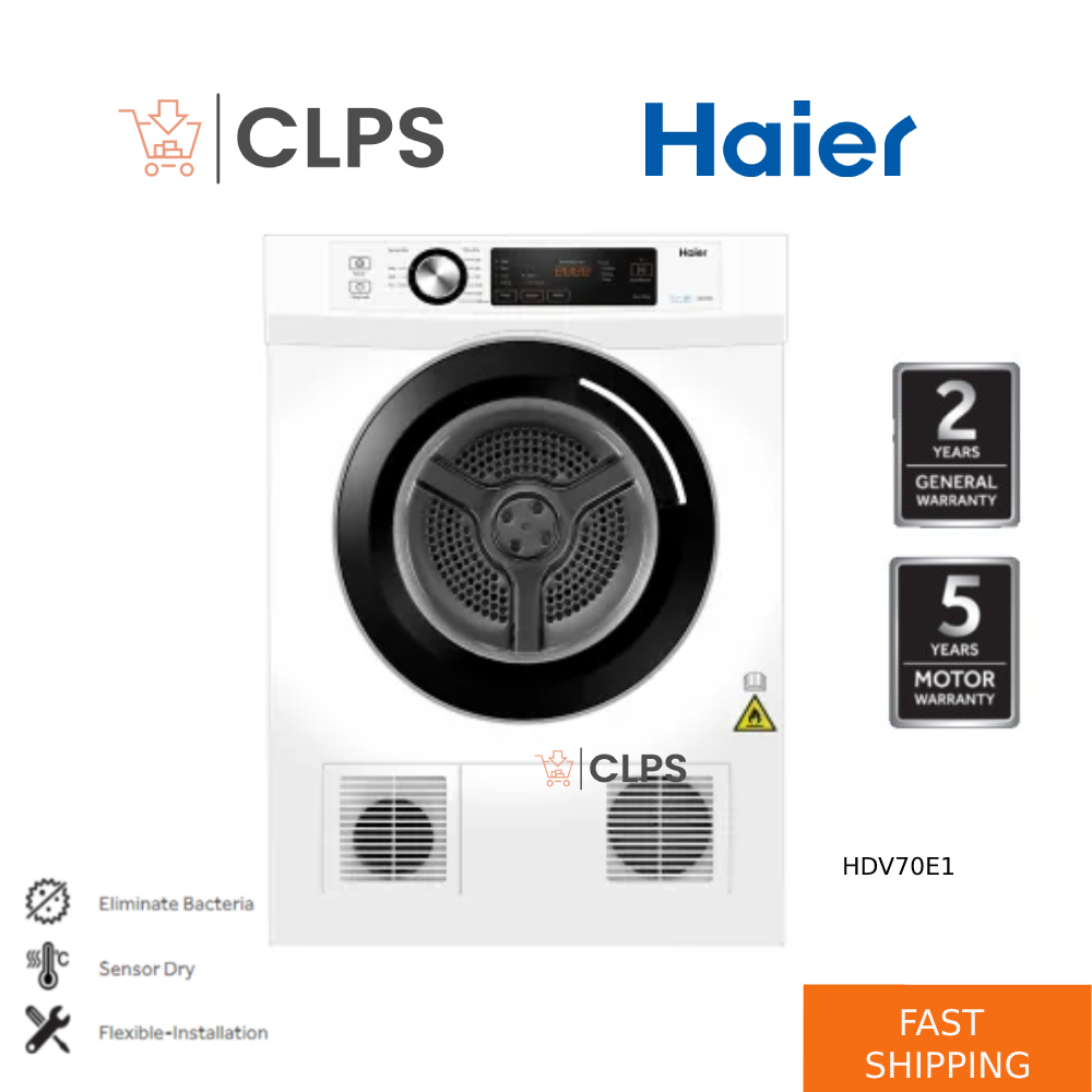 Haier HDV70E1 7kg Sensor Vented Dryer Pengering Main Cloth Dryer ...