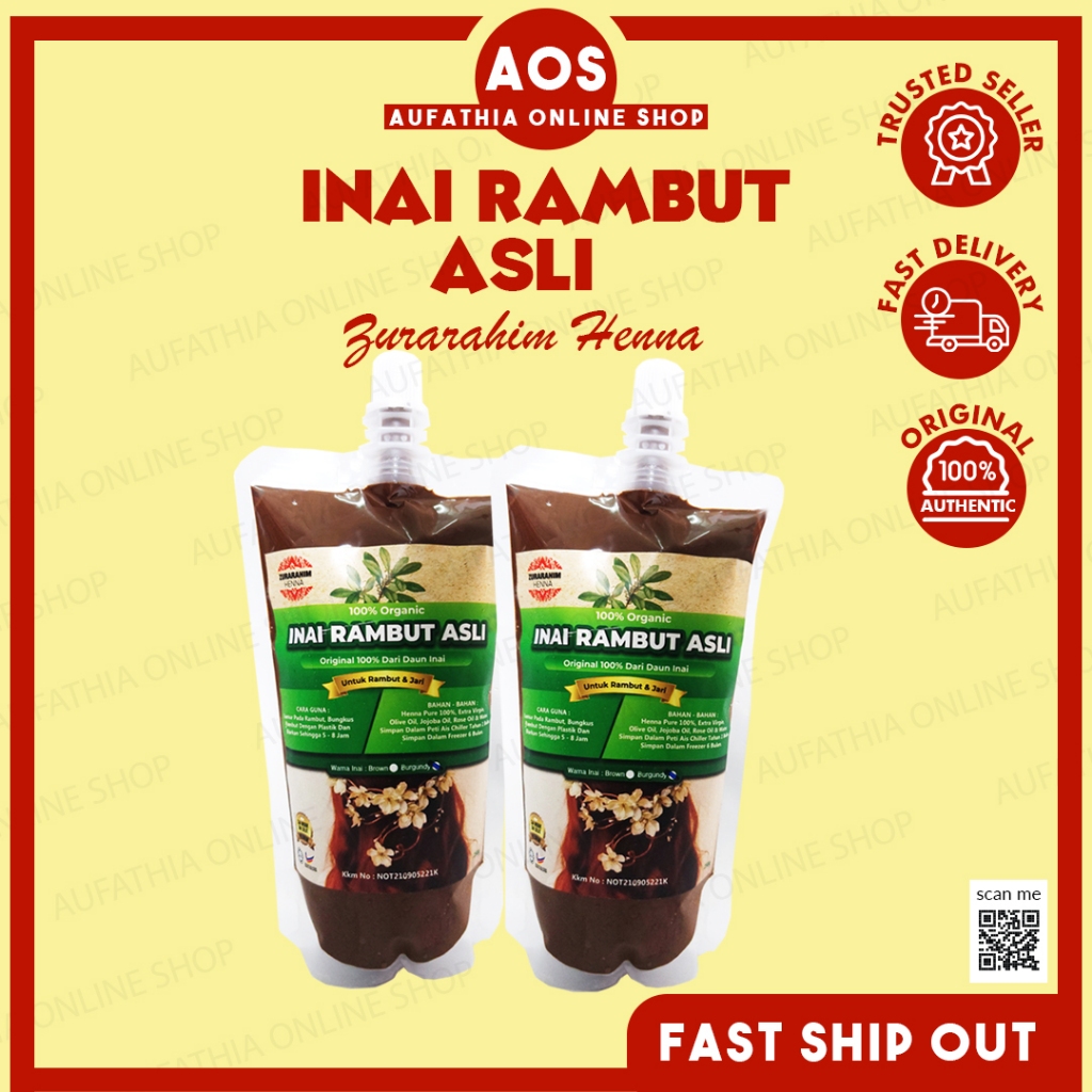 Inai Rambut Halal Sah Solat Henna Zurarahim | Shopee Malaysia