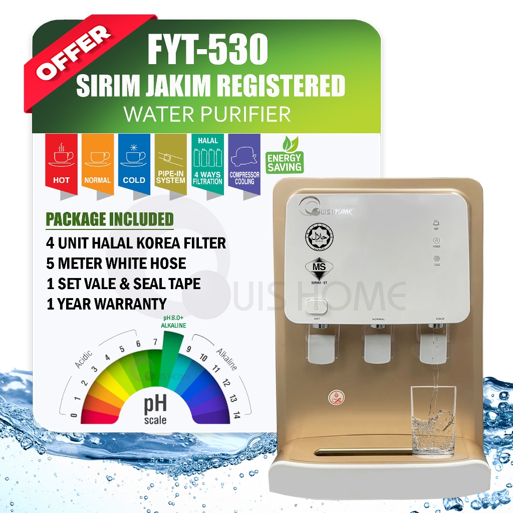 SIRIM SIJIL JAKIM 3 MODEL GX313-FYT530 - Compressor - 3 Suhu Penapis ...