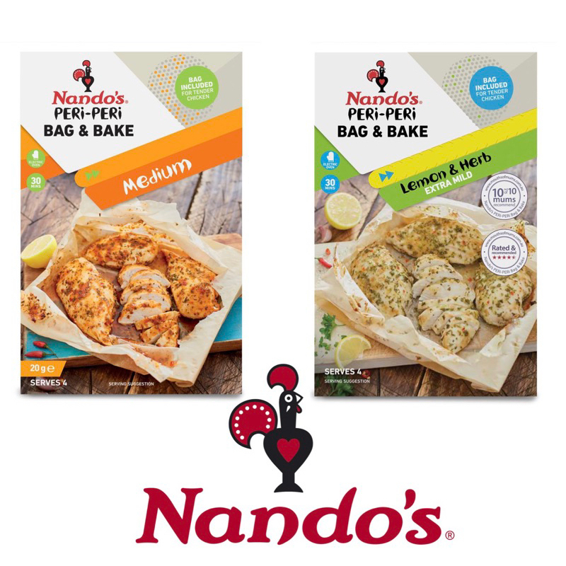 Nando's Lemon & Herb Bag & Bake Spice Seasoning 20g (Medium/ Extra Mild ...