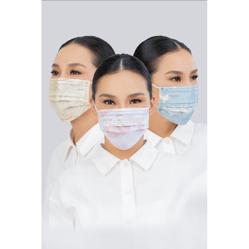 Jovian 3Ply Cherry Blossom Series Mask in Earloop Headloop Mask ...