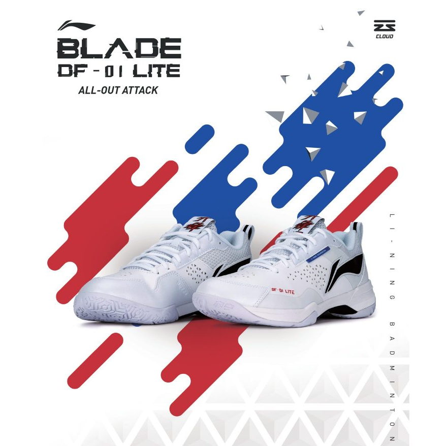 Badminton Shoes LINING Blade Lite (White & Blue) | Shopee Malaysia