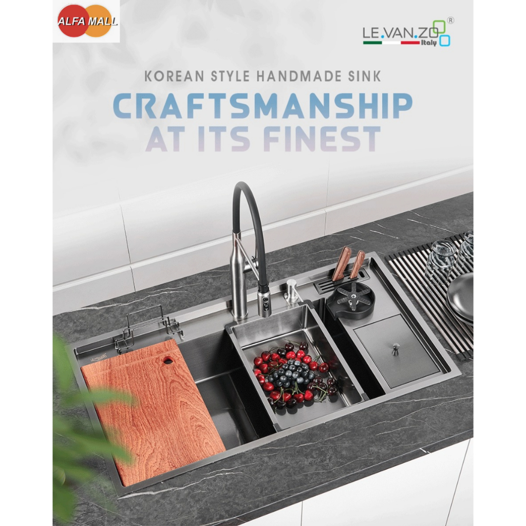 [12.12] Levanzo Workstation Korea Style Handmade (10 in 1) Sink | Shopee Malaysia