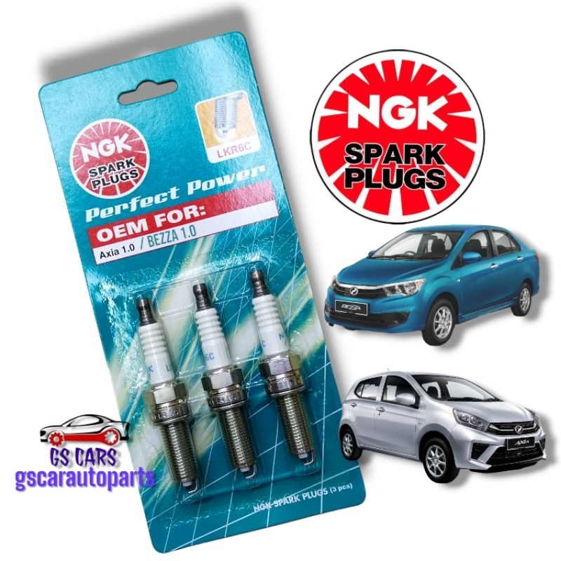 Perodua Axia 1.0 / Bezza 1.0 LKR6C Original Ngk Spark Plugs (3pcs/set ...