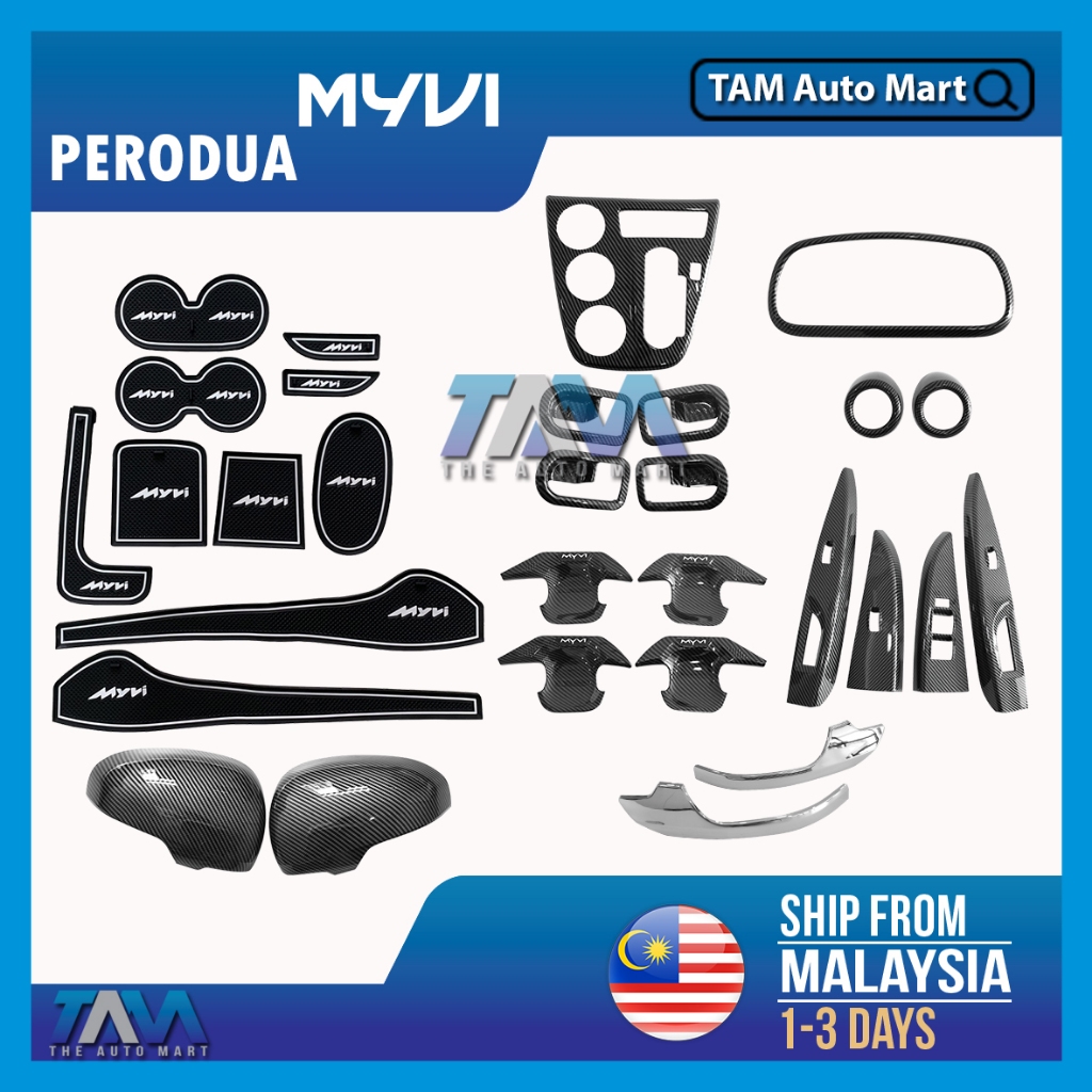 Perodua Myvi M600 2011-2017 Exterior Interior Decoration Carbon Fiber ...