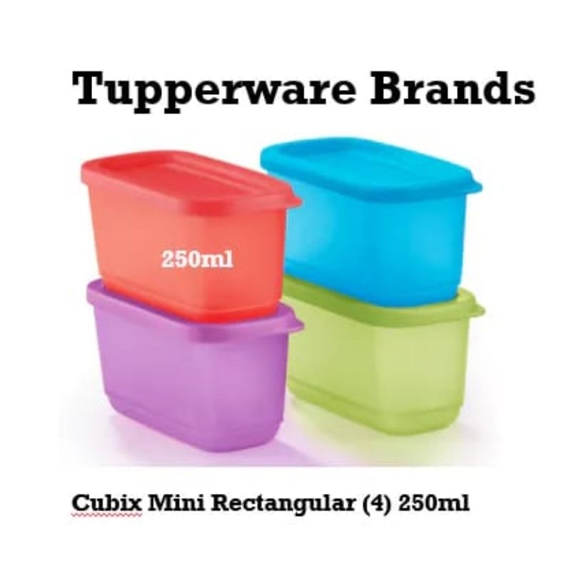 🔥CUBIX HALF SQUARE ROUND 250ML🔥💯 ORIGINAL TUPPERWARE BRANDS READY STOCK ...
