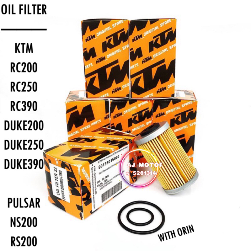 KTM OIL FILTER RC200 RC250 RC390 DUKE200 DUKE250 DUKE390 PULSAR NS200 ...