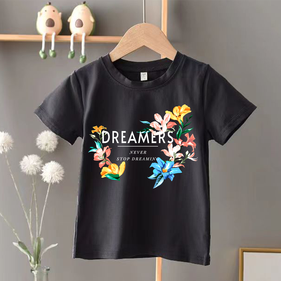 POPCLOSET KIDS flower bunga dreamers t shirt budak lelaki girl boy kids ...