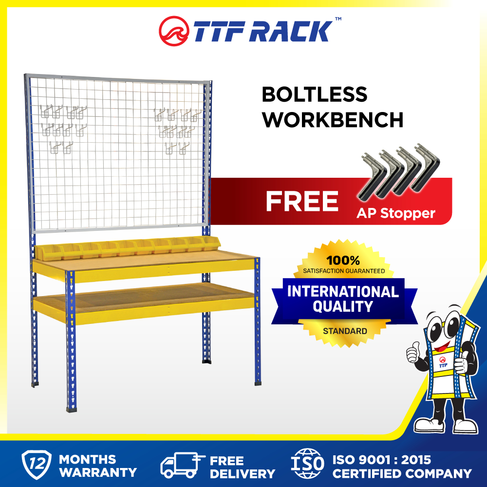 TTF Rack™ (BOLTLESS RACK WORKBENCH) Meja Kerja Working Station ...