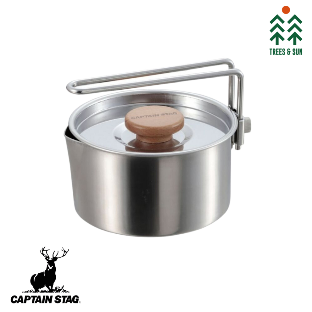 Captain Stag Camping Stainless Steel Pot Cooker (730ml) UH4206 | Shopee ...