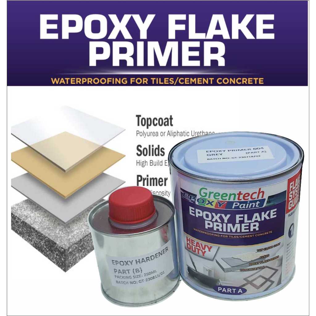 1L EPOXY FLAKE PRIMER ( WITH HARDENER ) 1L / BASE PRIMER BASE FOR FLAKE ...
