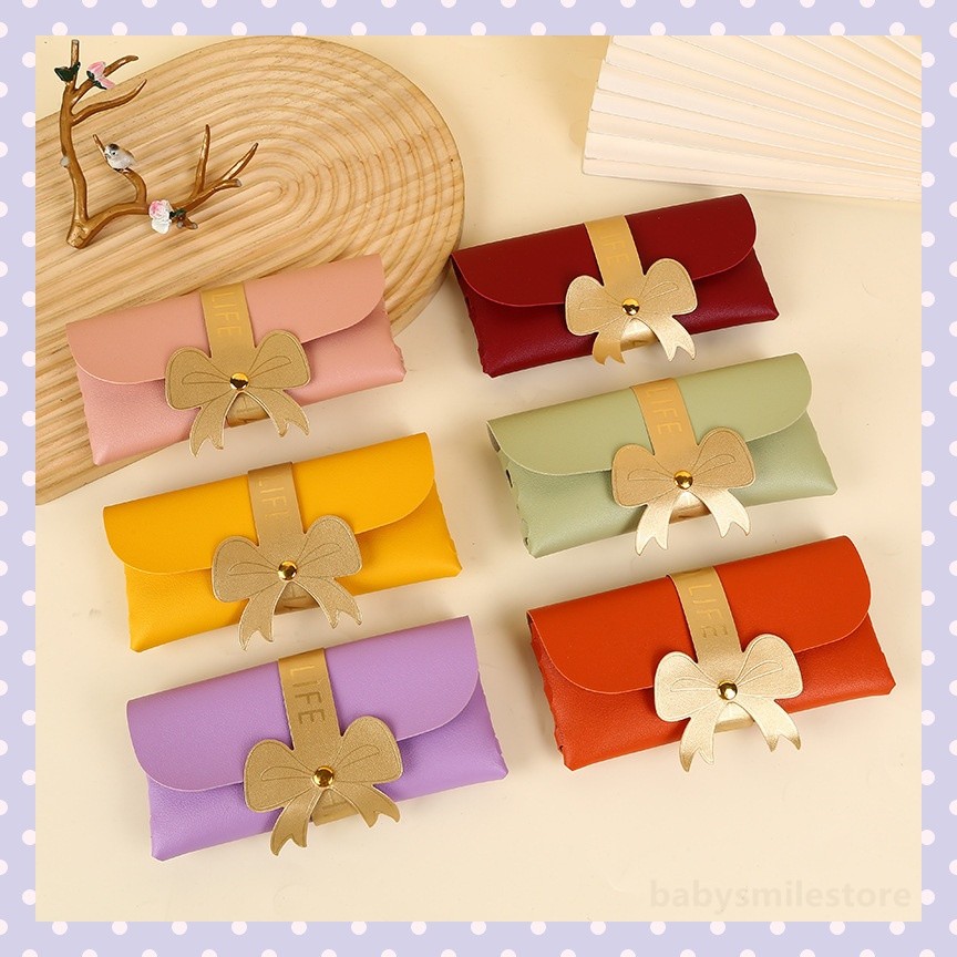 Bowknot Leather Gift Bag Goodies Bag Doorgift Bag Wedding Beg Kahwin ...