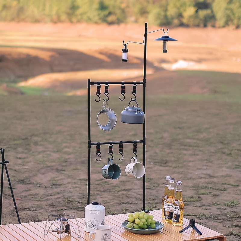 Aluminium Desktop Rack Side Table Hanging Camping Lamp Lantern Pole ...