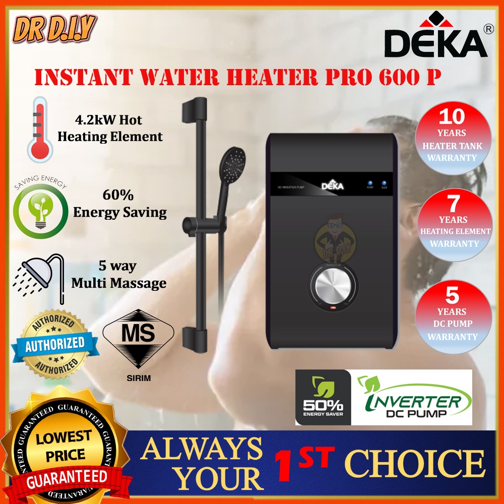 DEKA PRO600 P / PRO600 RSP DC Pump Instant Heat Water Heater with DC ...