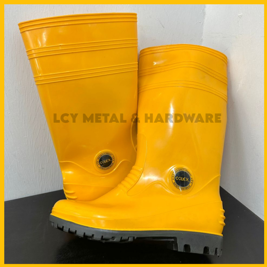 [COLEX] RG-8800 PVC YELLOW SAFETY RAIN BOOTS/ PLASTIC KASUT KUNING ...