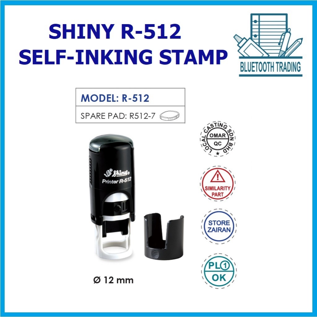 SHINY SELF-INKING ROUND RUBBER STAMP | Shopee Malaysia