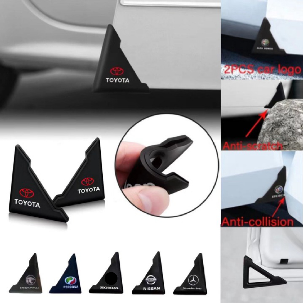 2pcs Car Door Corner Anti-collision Sticker Car Door Protection Bumper ...