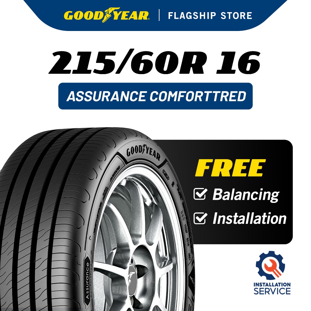 Goodyear 215/60R16 Assurance Comfort Tred Tyre For HR-V/Accord/Teana [Free Installation ...